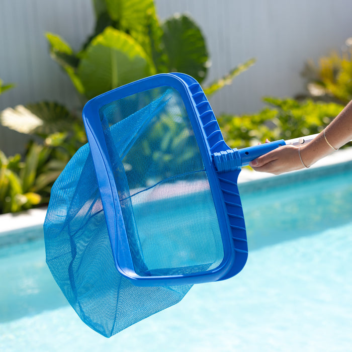 Pool Heavy Duty Plastic Leaf Shovel – Wide Mouth, Deep Net, Fits Most ...